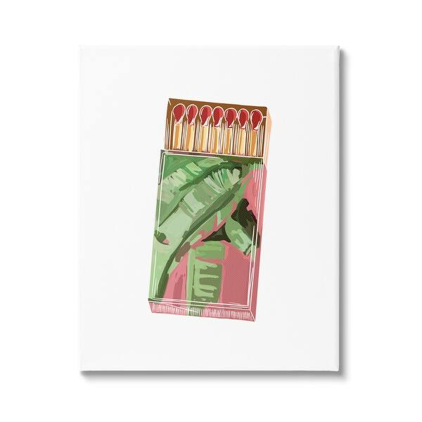 Stupell Floral Pink Matchbox Design Square Cutout Shape Canvas Wall Art ...