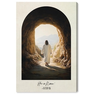 Risen Cave Christian Wall Decor Canvas Print by Art Remedy - Bed Bath ...