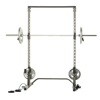 Squat Rack Power Cage with J-Hooks, Landmine 360掳 Swivel, Weight Plate ...