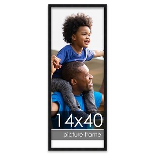 14x40 Contemporary Black Complete Wood Panoramic Frame with UV Acrylic ...