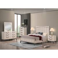 Demora 3 Piece Beige Modern Contemporary Solid Wood And Veneers ...