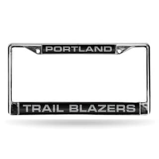 NBA Portland Trail Blazers Laser Chrome Acrylic License Plate Wall ...