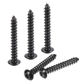 Hex Socket Self Tapping Screws, M5 x 35mm Carbon Steel Wood Screw 25pcs ...