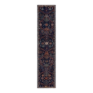 Overton Hand Knotted Wool Vintage Inspired Traditional Serapi Blue ...