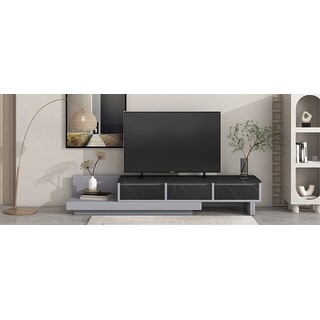 TV Stand Black Media Console with 3-Drawer - Bed Bath & Beyond - 38102499