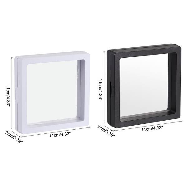 Floating Thin Film Display Box ABS Frame Case Black White Pack of 10 ...