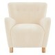 SAFAVIEH Couture Carey Faux Shearling Accent Chair. - 31 IN W x 27 IN D ...