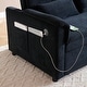 55 Velvet Two Seater Pull Out Sofa Bed Adjustable Backrest USB Ports ...