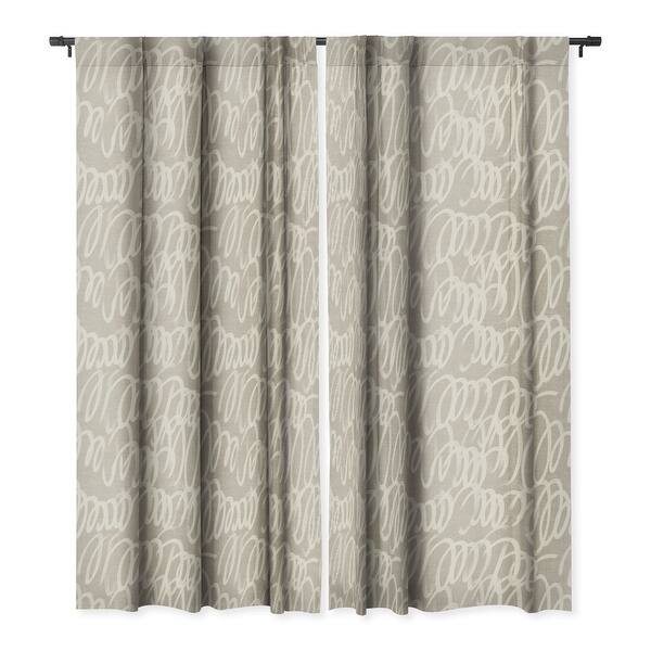 Iveta Abolina Chunky Squiggle Dove Grey Window Curtain (Set of 2) - Bed ...