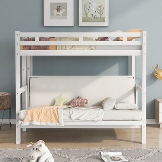 Twin over Full Bunk Bed,Down Bed can be Converted into Daybed - Bed ...