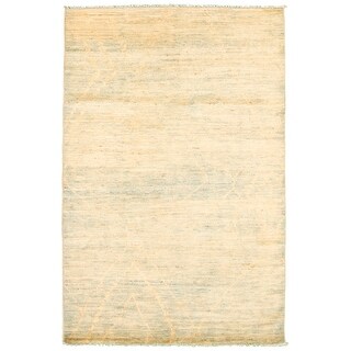ECARPETGALLERY Hand-knotted Pak Finest Marrakesh Ivory Wool Rug - 5'0 x ...