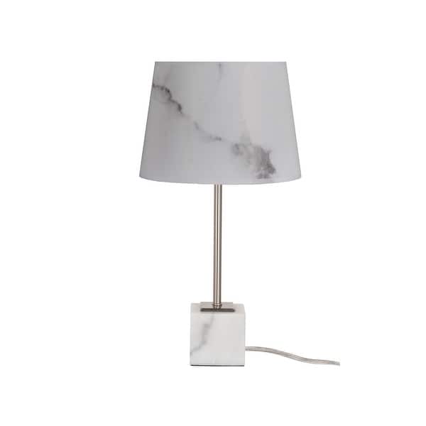 Marble Base Table Lamp with Grey Marble Shade - Bed Bath & Beyond ...