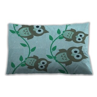 Ahgly Company Patterned Indoor-Outdoor Tron Blue Lumbar Throw Pillow ...