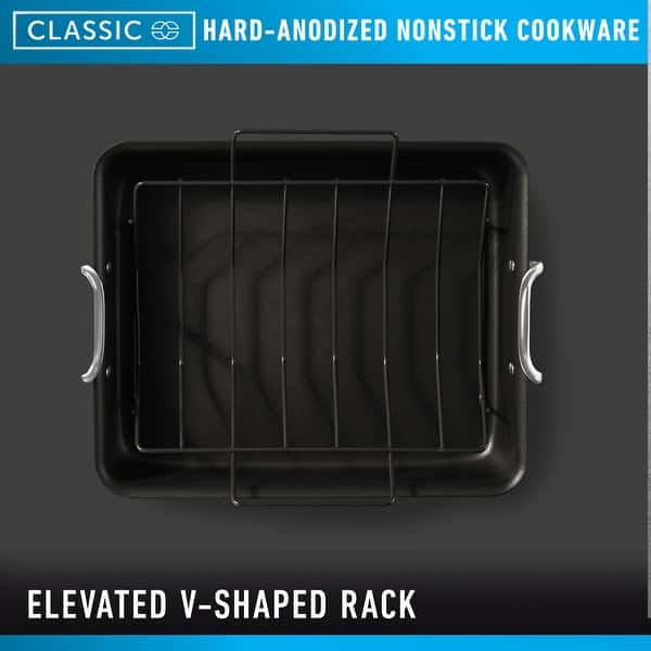 Calphalon Classic Hard-Anodized Nonstick Cookware, 16-Inch Roasting Pan ...