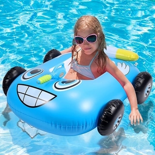 Pool Float Car Shape Inflatable Seat Boat with Squirt Water Gun - Bed ...