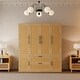 63"W Boho Style 6-Door Wardrobe Armoires Closet 2 Drawer Storage ...