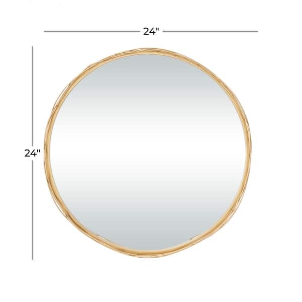 CosmoLiving by Cosmopolitan Gold Metal Room Wall Mirror - 24"W, 24"H ...