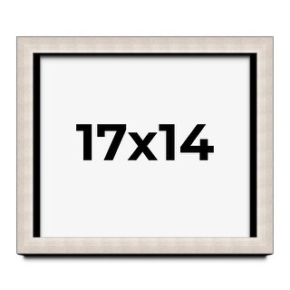 17x14 Shadow Box Frame Silver Real Wood Contemporary Shadowbox Display ...