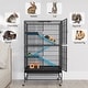 Metal 4-Tiers Small Animal Cages Indoor Critter Nation Cage Double ...