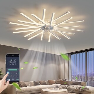 45" Ceiling Fan with Lights Remote Contro Dimmable LED - Bed Bath ...