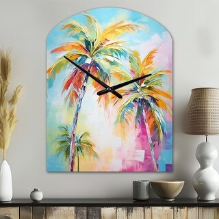 Designart - Popart Palm Trees III - Palms & Palm Trees Large Wall ...