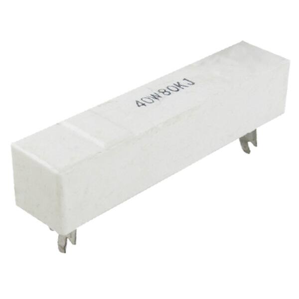 40W 80K Ohm Wire Wound Ceramic Cement Power Resistor - Bed Bath ...