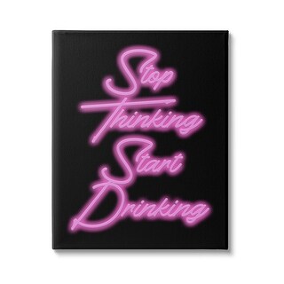 Stupell Stop Thinking Drinking Humor Canvas Wall Art design by House of Lulu - Bed Bath & Beyond ...