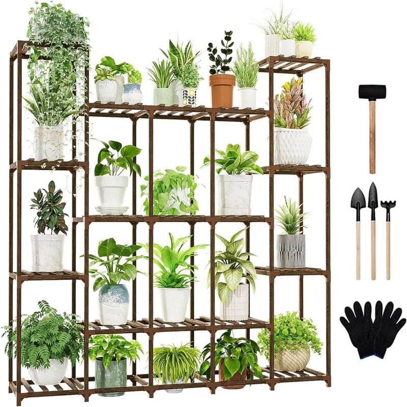 Plant Stand Indoor Outdoor 2 Tier Tall Metal - Bed Bath & Beyond - 39203034
