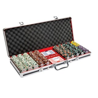 500ct Poker Knights Black Aluminum - Silver - Bed Bath & Beyond - 35476539