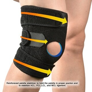 KNEE SUPPORT SP0080 , Patella Elastic Knee Brace Fastener Support Guard ...