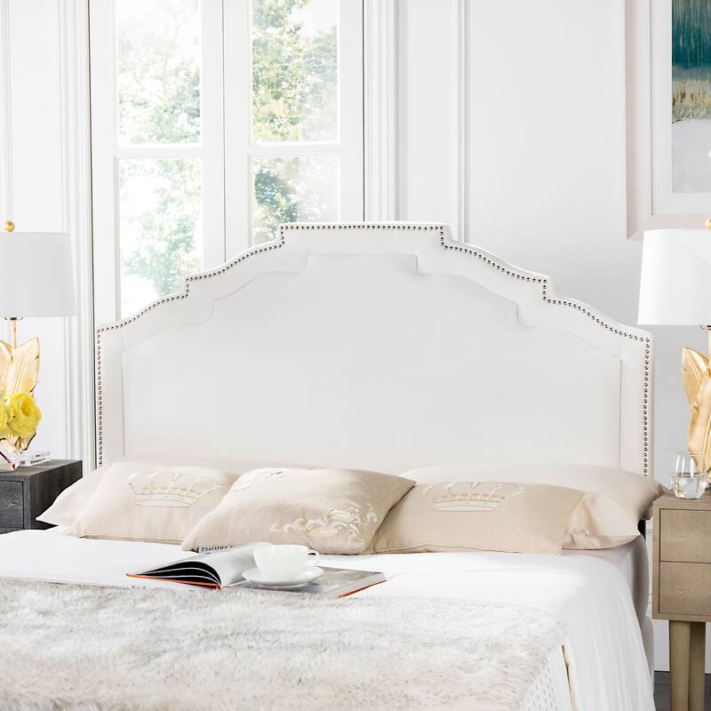 SAFAVIEH Jillian Steel Blue Linen Headboard (Queen) - Overstock - 40683592