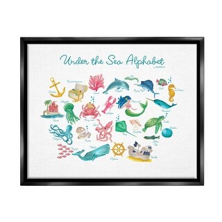 Stupell Under the Sea Educational Alphabet Sea Life Learning Floater ...