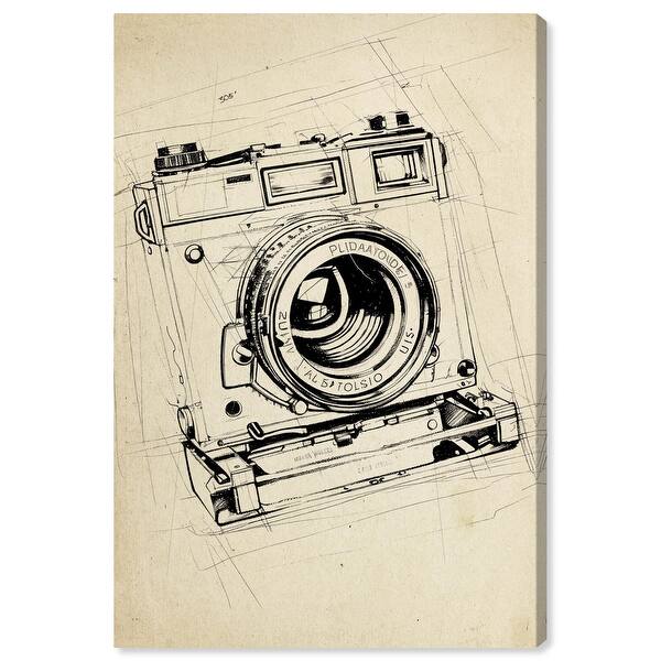 antique camera drawing