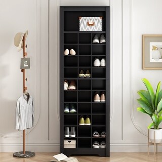Contemporary Shoe Cabinet with Multiple Storage Capacity, Free Standing ...