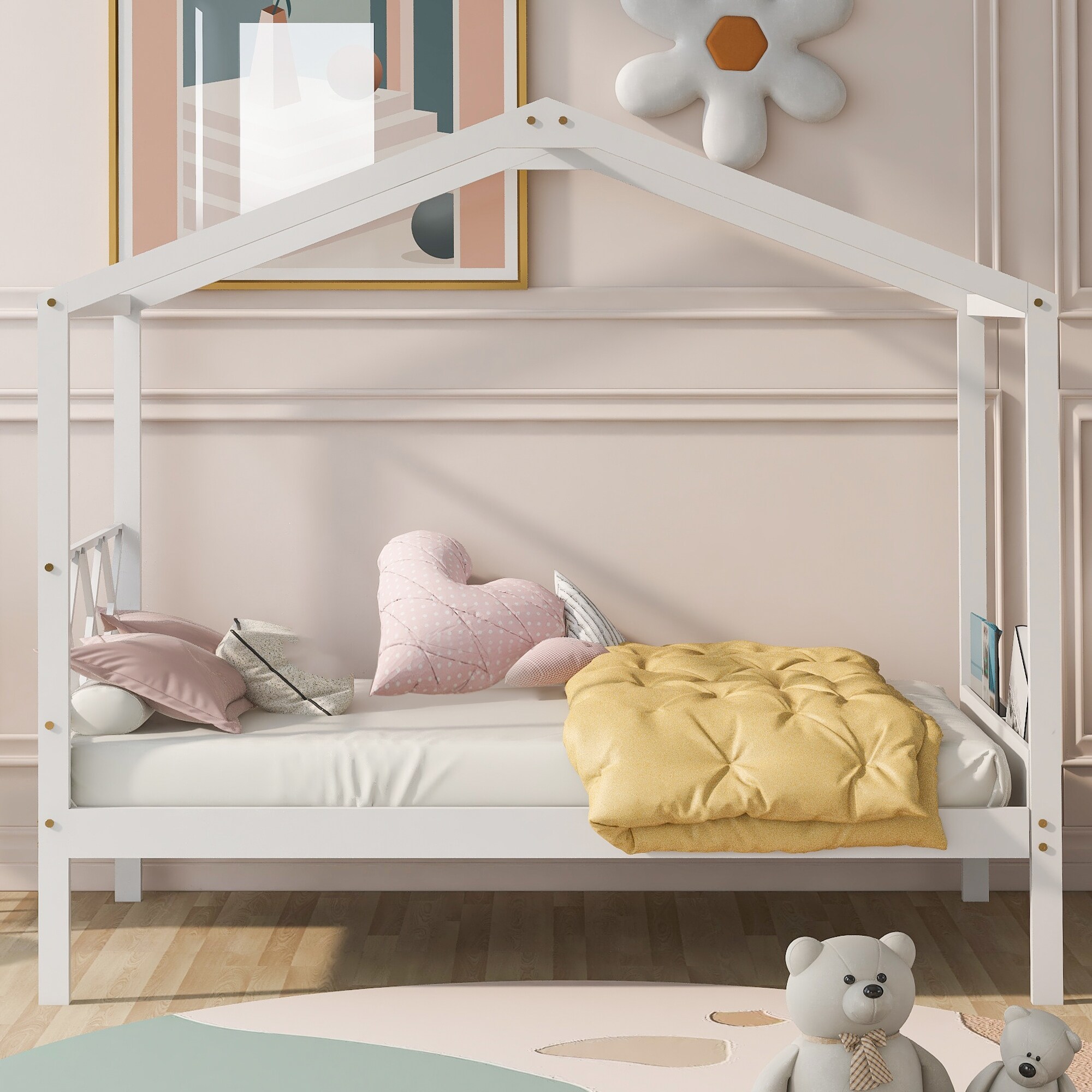 King single house bed frame store