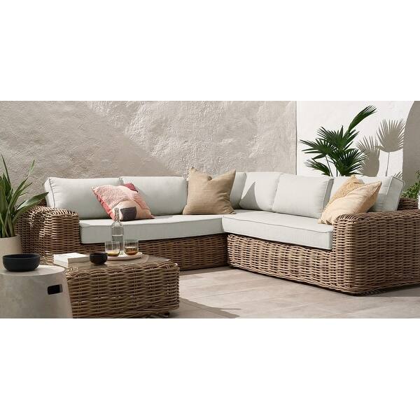 Poly and Bark Puglia Corner Sectional Set with Coffee Table - On Sale ...