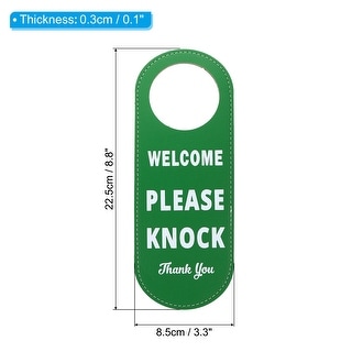 3-Pair of Do Not Disturb Welcome Please Knock Door Hanger PVC Sign ...
