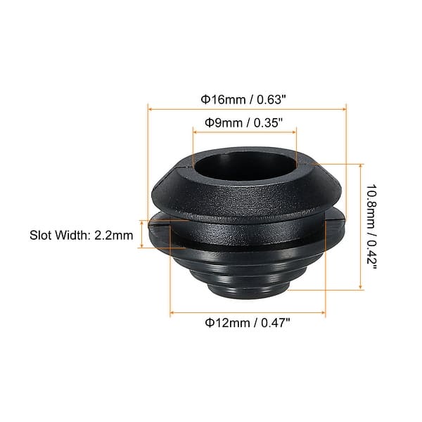12pcs Rubber Grommet Conical for Wire Protection of Thick Plate - Black ...