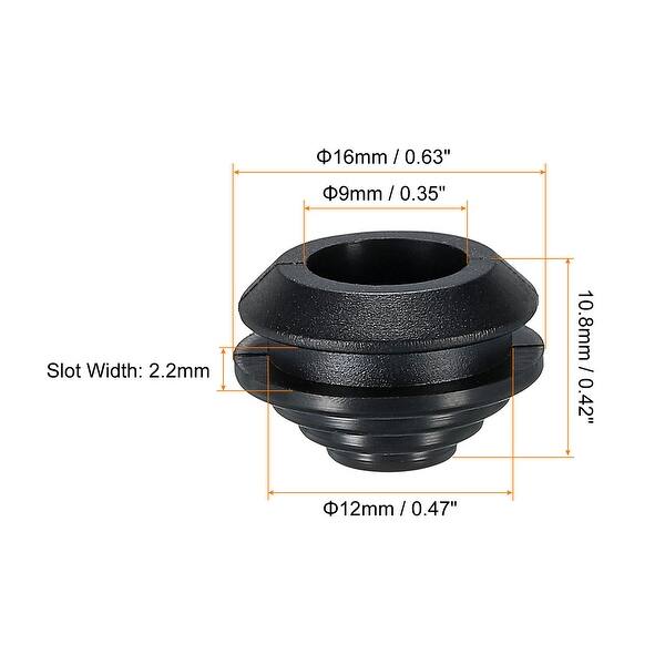 6pcs Rubber Grommet Mount Hole 12mm Conical for Wire Protection - Black ...