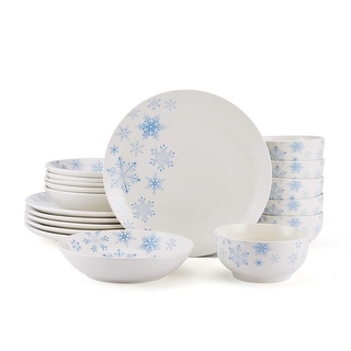 Studio Nova Winter Snowflakes 18 Piece Dinnerware Set - 16 - Bed Bath ...