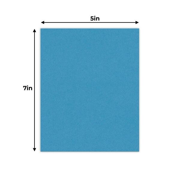 Bay Blue 5x7 Backing Board - Uncut Photo Mat Board (50-Sheets) - Bed ...