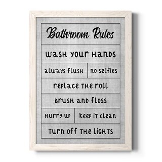 Simple Bathroom Rules-Premium Framed Canvas - Ready to Hang - Bed Bath ...