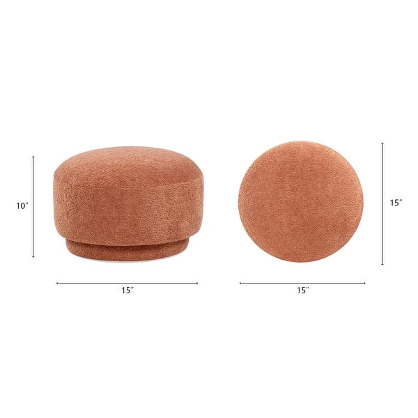 Fuji 15" Faux Sherpa Mushroom Footstool Ottoman - Bed Bath & Beyond ...