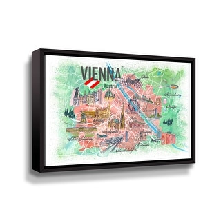 Vienna Austria Illustrated Map with Landmarks and Highlights Gallery ...