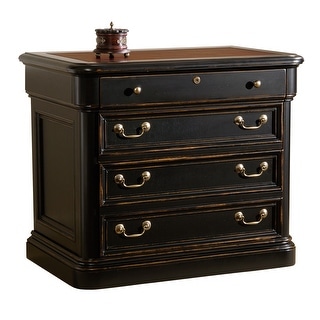 Hekman Furniture Home Office Executive Wood/Leather Locking Lateral 4 ...