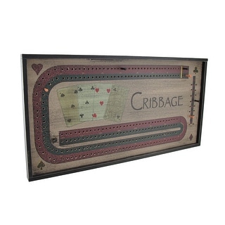 Wooden Cribbage Board Game Wall Hanging - 11 X 20 X 1 inches - Bed Bath ...
