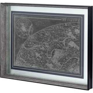 Map of Paris Grid I Framed Art Print - Bed Bath & Beyond - 39198454