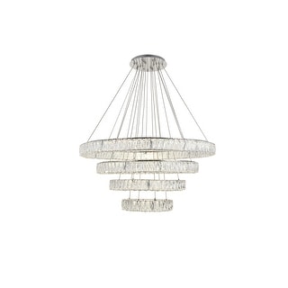Madelyn 4-Light LED Chandelier Clear Royal Cut Crystal - 42"W X 24.4"H ...