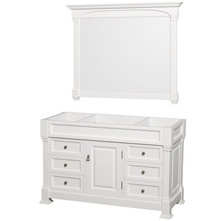 Andover 55-Inch Single Vanity, No Top, No Sink, 50-Inch Mirror - Bed ...