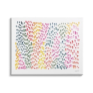 Stupell Abstract Splotch Marks Pink Yellow Green Pattern Canvas Wall ...